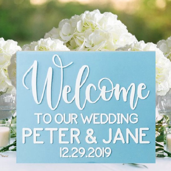 PoshiWeddings | Party Supplies | Custom Made Wedding Decor Sign Acrylic ...